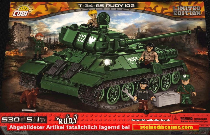 Cobi 2524 - T34 / 85 Rudy 102 LIMITED EDITION Cobi 2524 - T34 / 85 Rudy ...